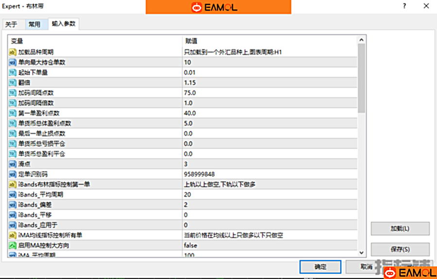 最新版（布林带）—EA 结合均线判断大方向，准确率很高-EAMQL官网