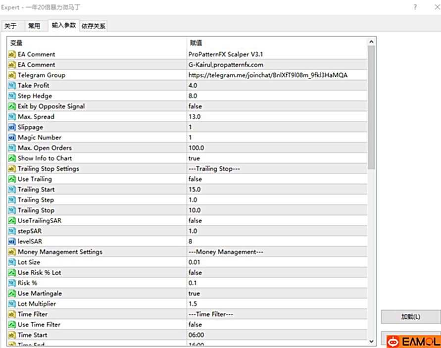【一年20倍暴力微马丁】欧美外汇稳定暴利EA-EAMQL官网